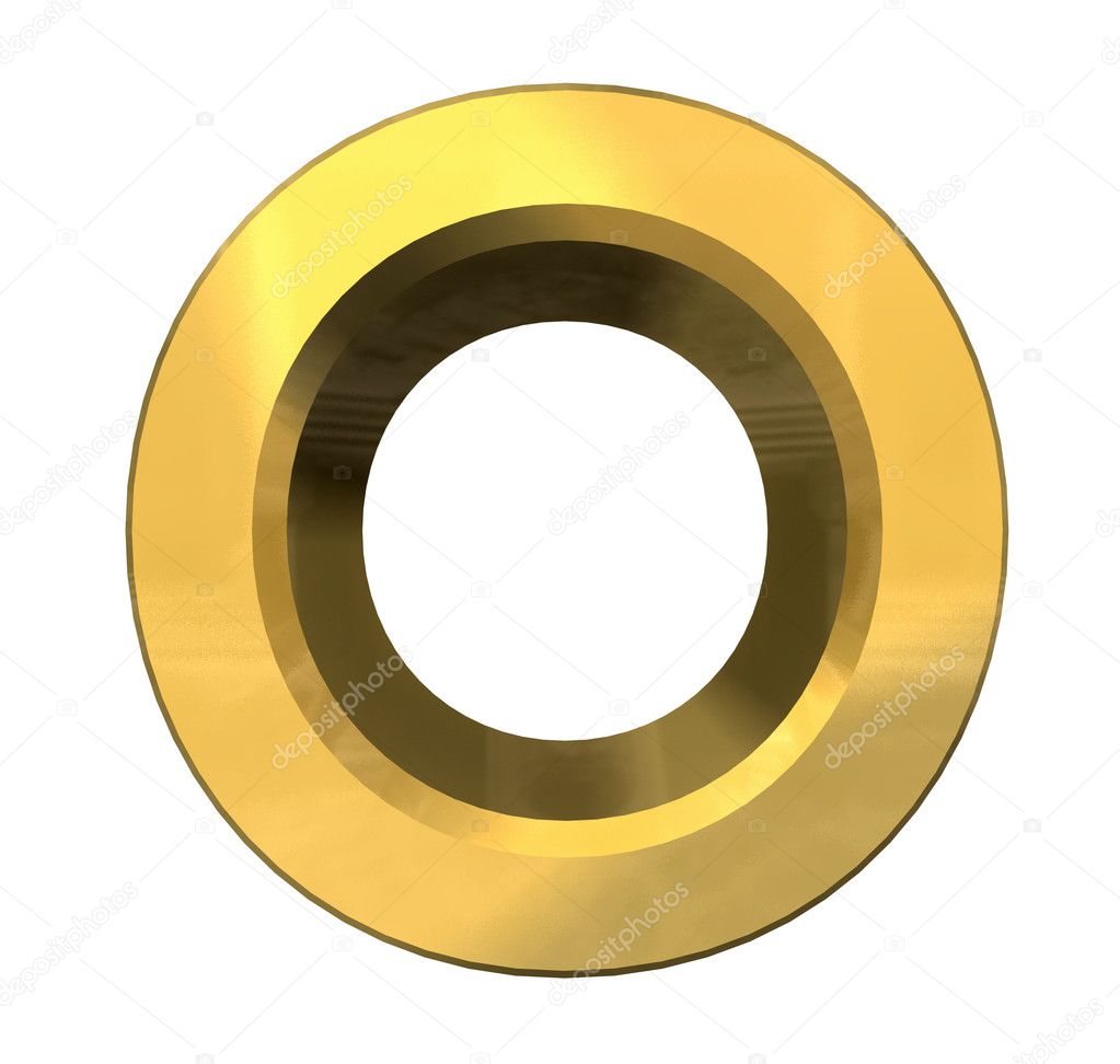 Gold 3d letter O — Stock Photo © fambros #11906046