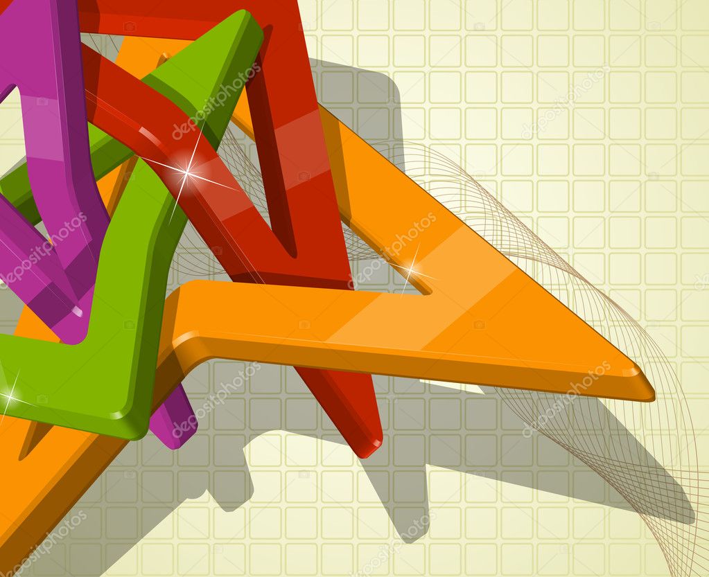 Abstract multi-colour 3d shapes Stock Vector Image by ©adigrosu #12184114