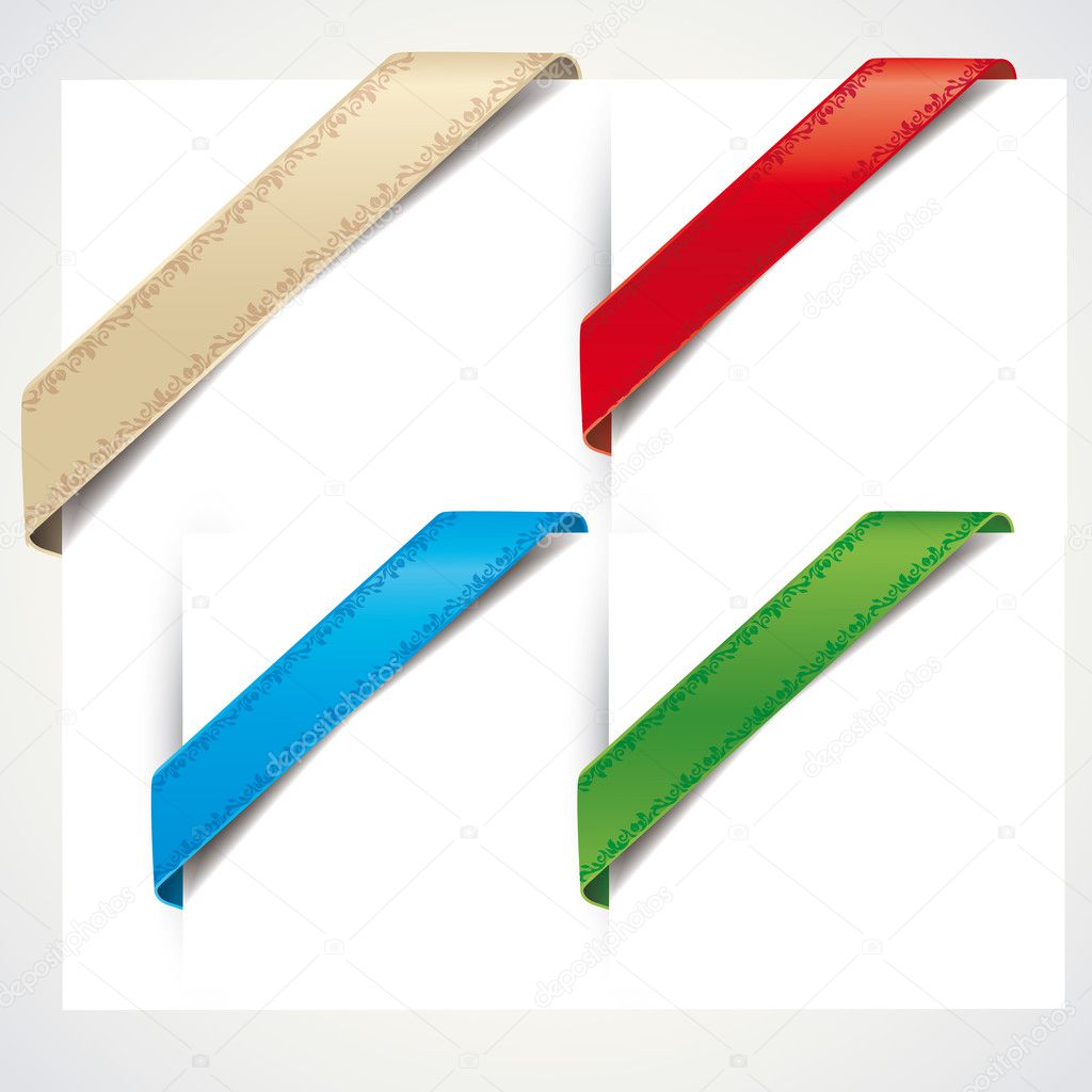 Ribbon corner Stock Vector Image by ©odina222 #10774435