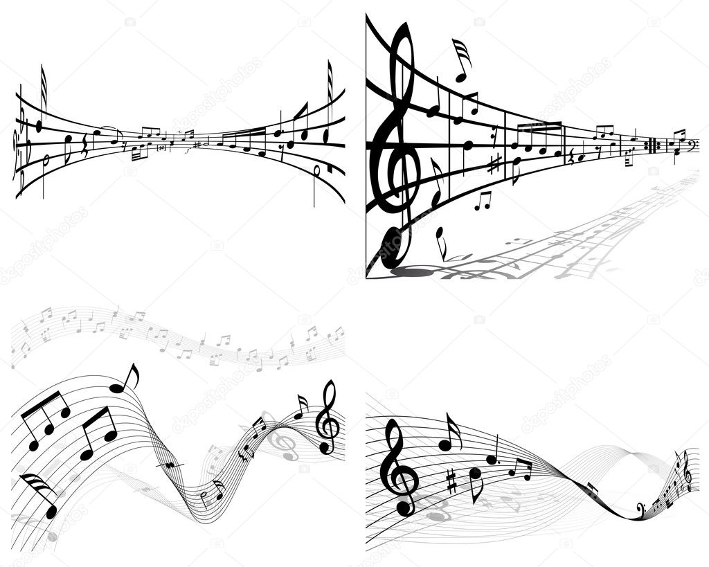 Notes staff Stock Vector by ©angelp 10772743