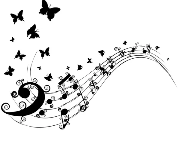 ᐈ Music swirl stock backgrounds, Royalty Free music staff swirl vectors ...