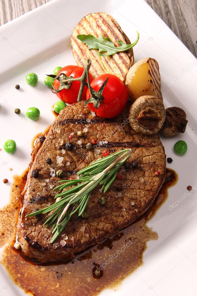 Grilled beef steak Stock Photo by ©Kesu01 12012467