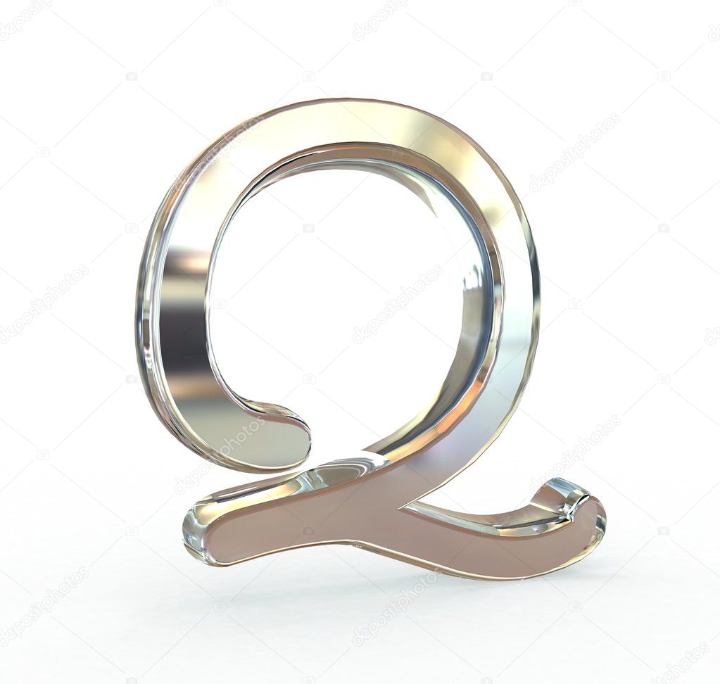 símbolo del alfabeto de metal 3d. (aislado.) 2024