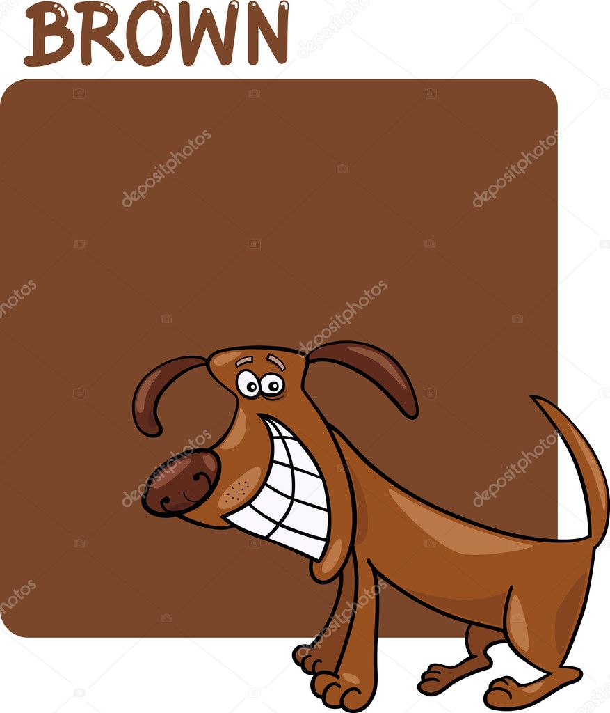 Color Brown and Dog Cartoon Stock Vector Image by ©izakowski #11339696