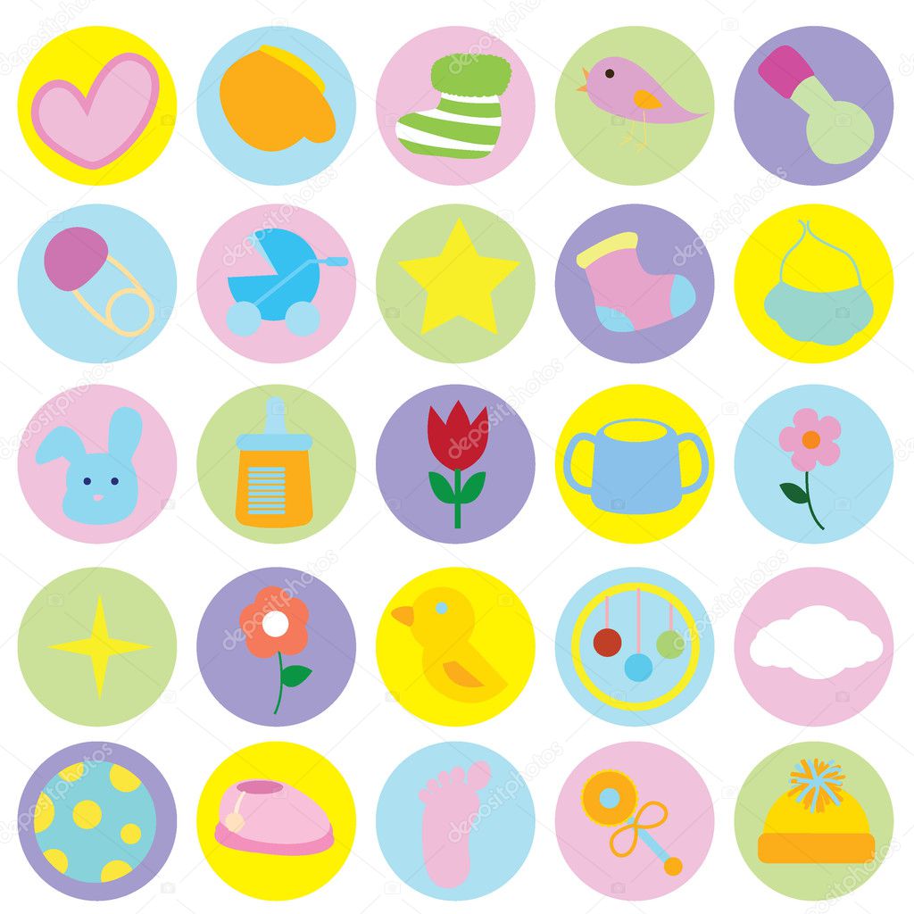 Baby icons Stock Vector Image by ©glossygirl21 #11016243
