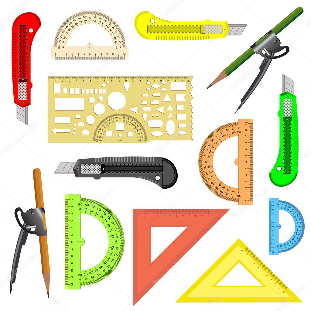 Set of school instruments. Stock Photo by ©aarrows 11897012