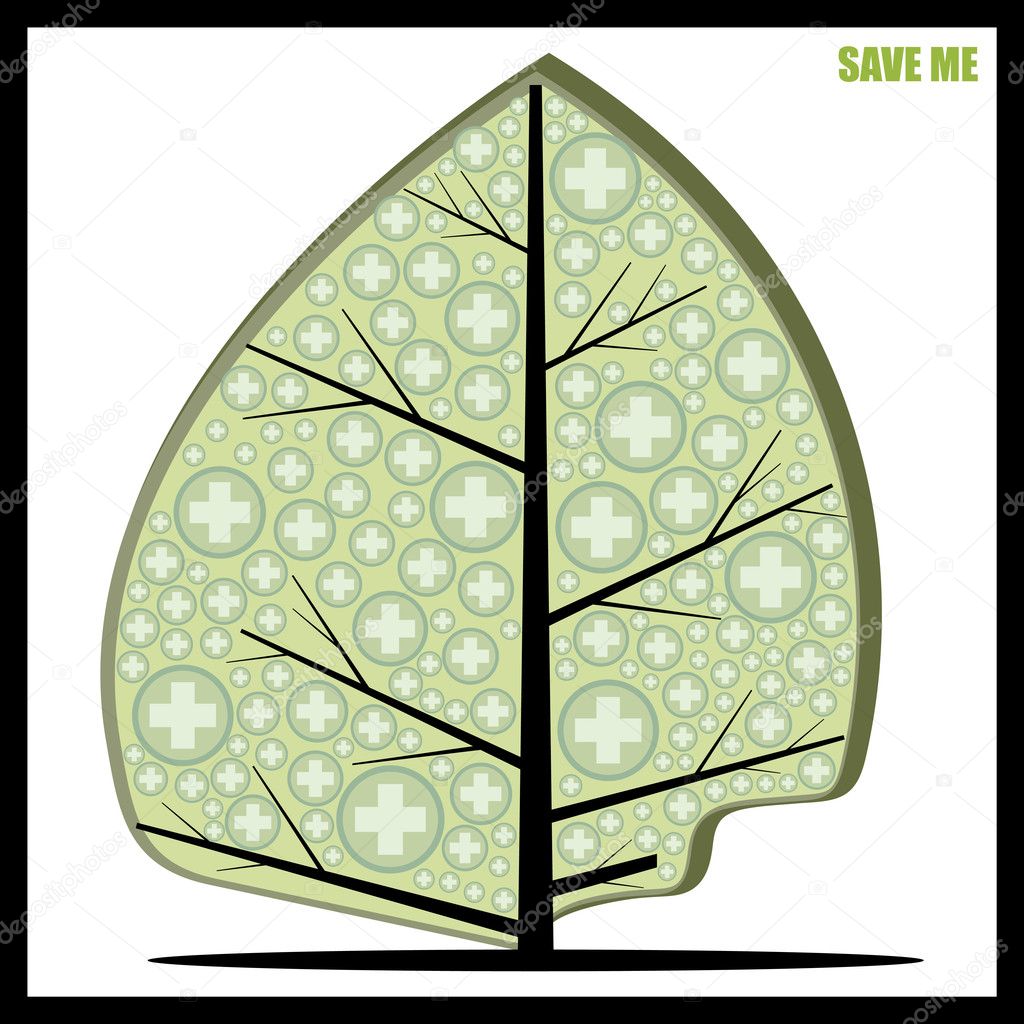 Card with stylized tress Stock Vector Image by ©aleabievsasha #10893129