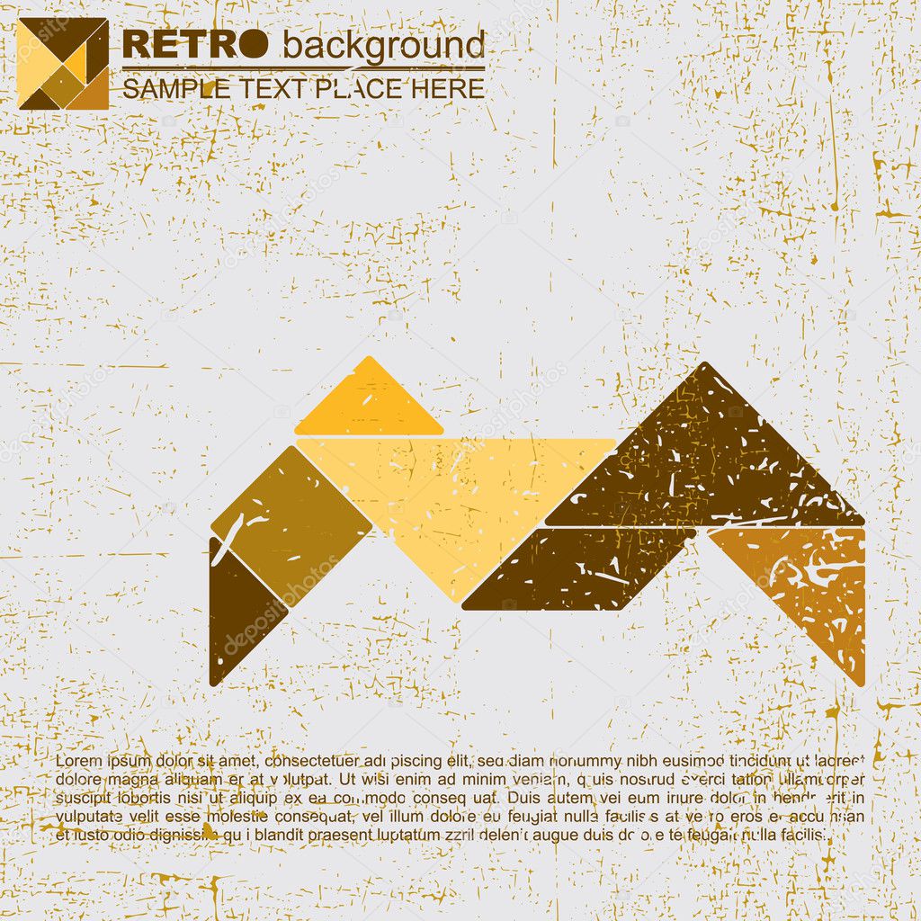 Tangram grunge background - vector Stock Vector by ©aleabievsasha 10979297