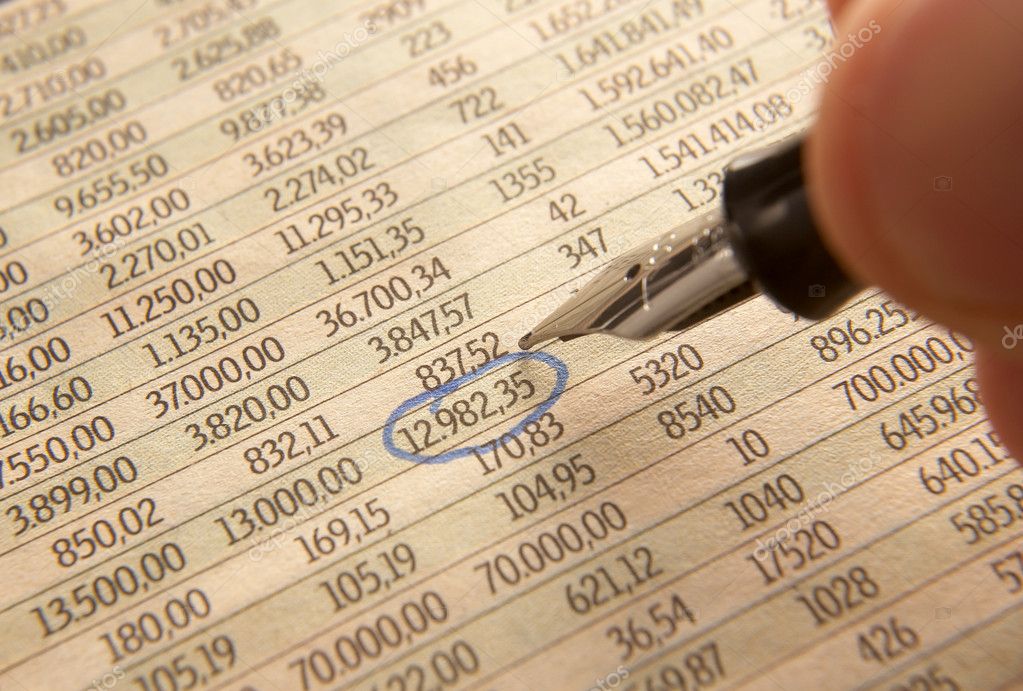 Pencil and stock numbers 1 — Stock Photo © PicsFive #10890167