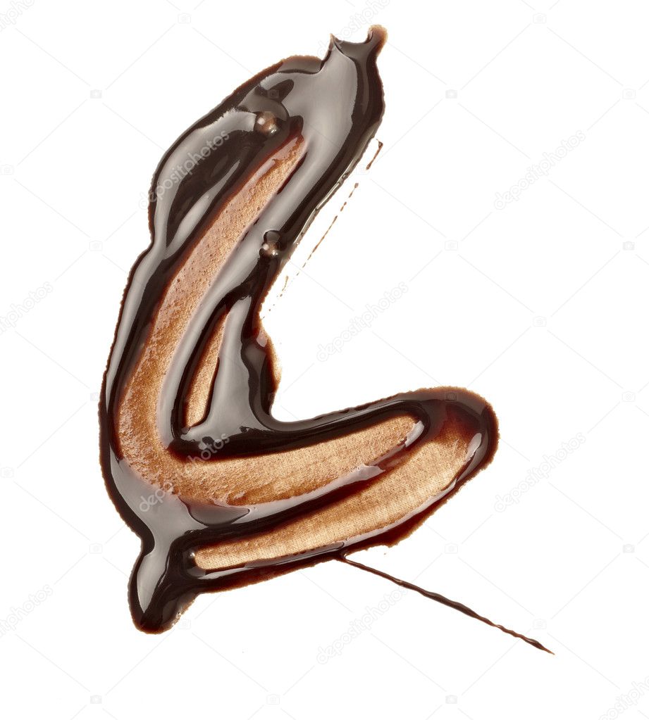 Chocolate syrup leaking stain dirty sweet food — Stock Photo © PicsFive ...