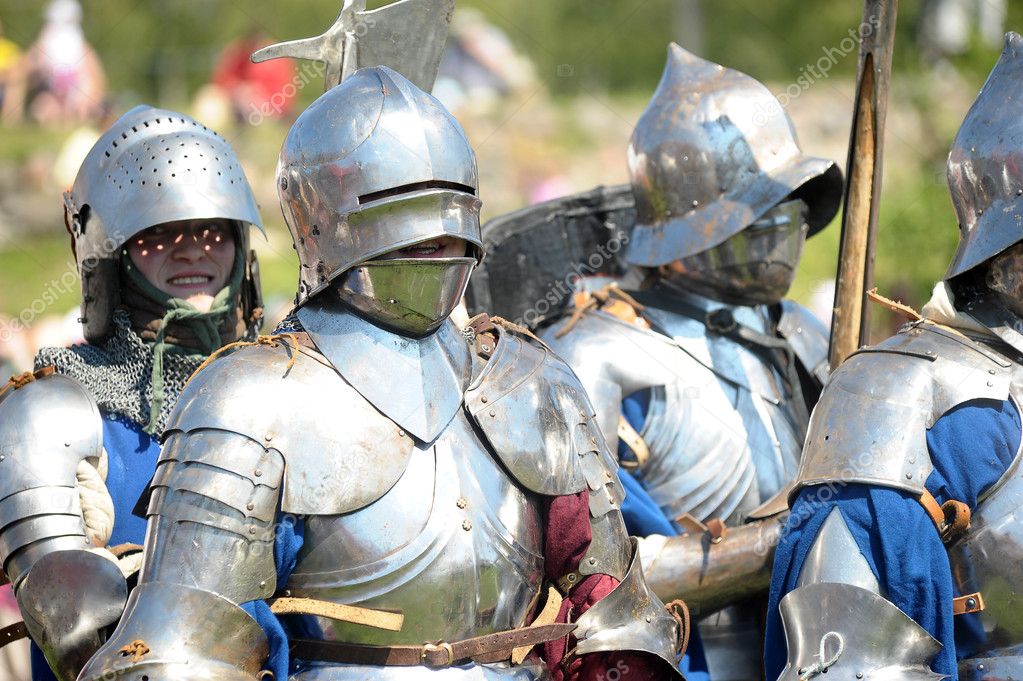 middeleeuwse ridders in harnas – Redactionele stockfoto © evdoha #12027585