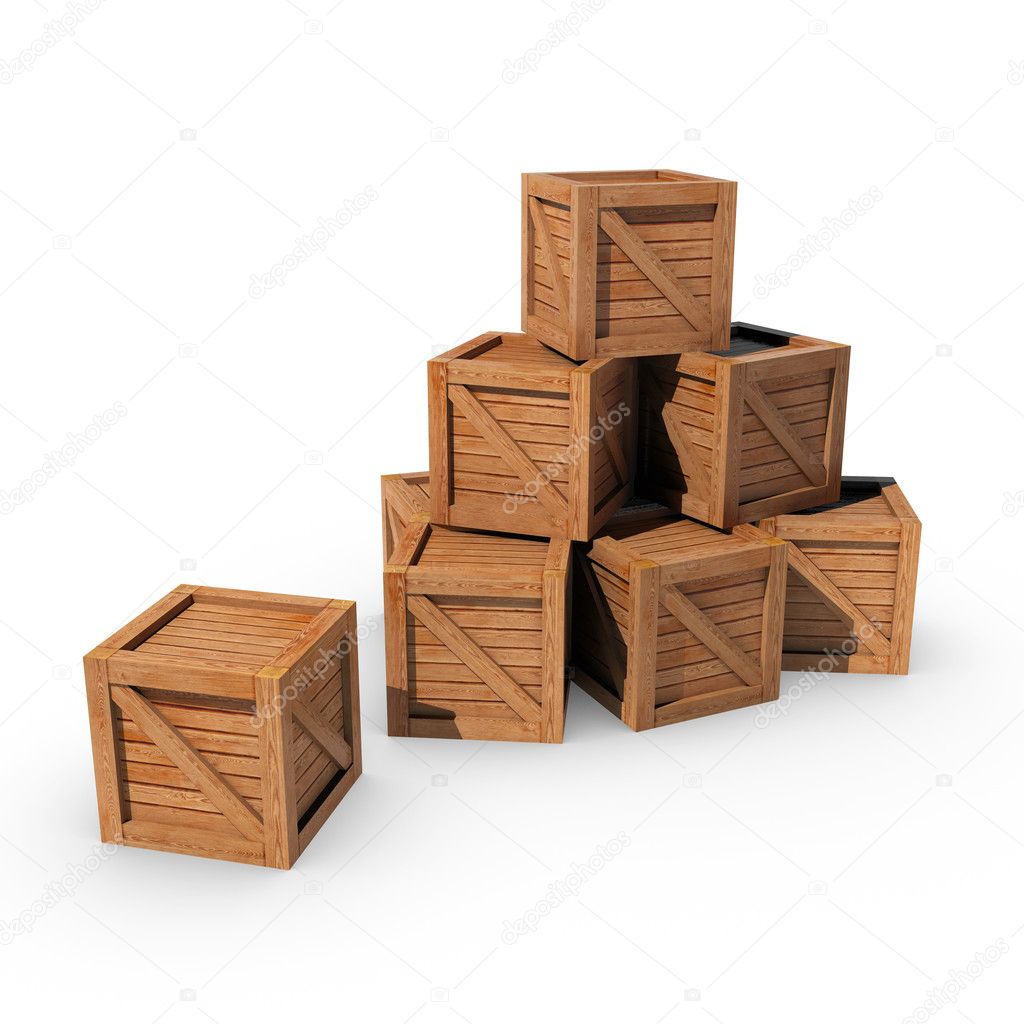 Pile of Crates — Stock Photo © Tristan3D #11969587