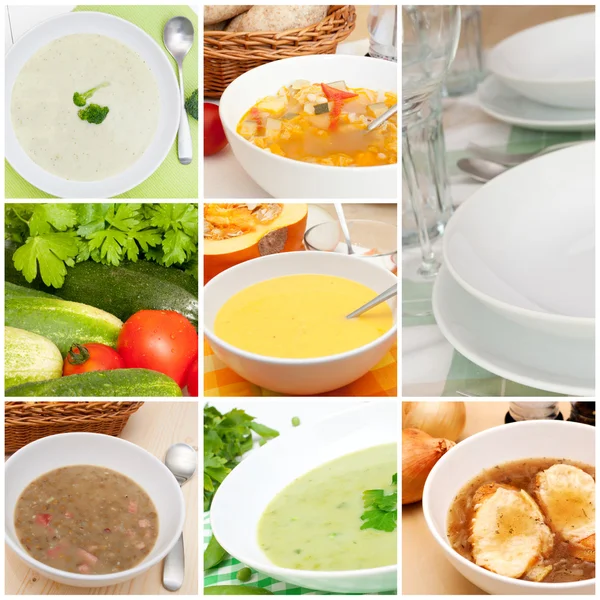 Soup collage Stock Photos, Royalty Free Soup collage Images | Depositphotos