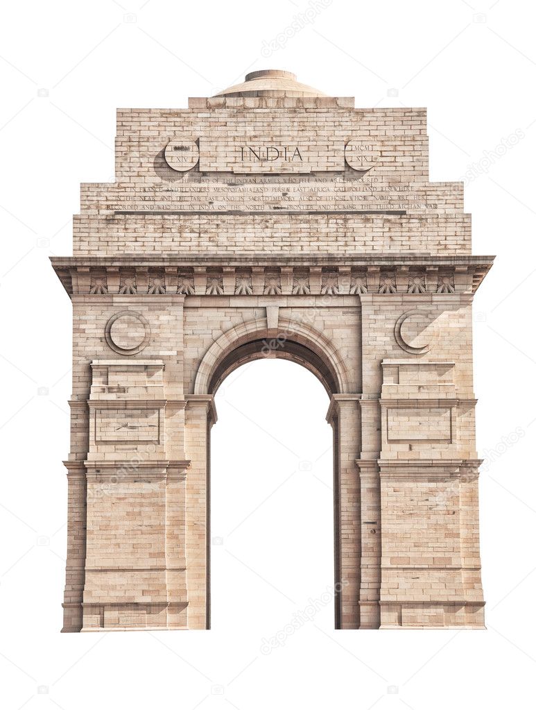 India Gate isolated on white Stock Photo by ©byheaven 11548380