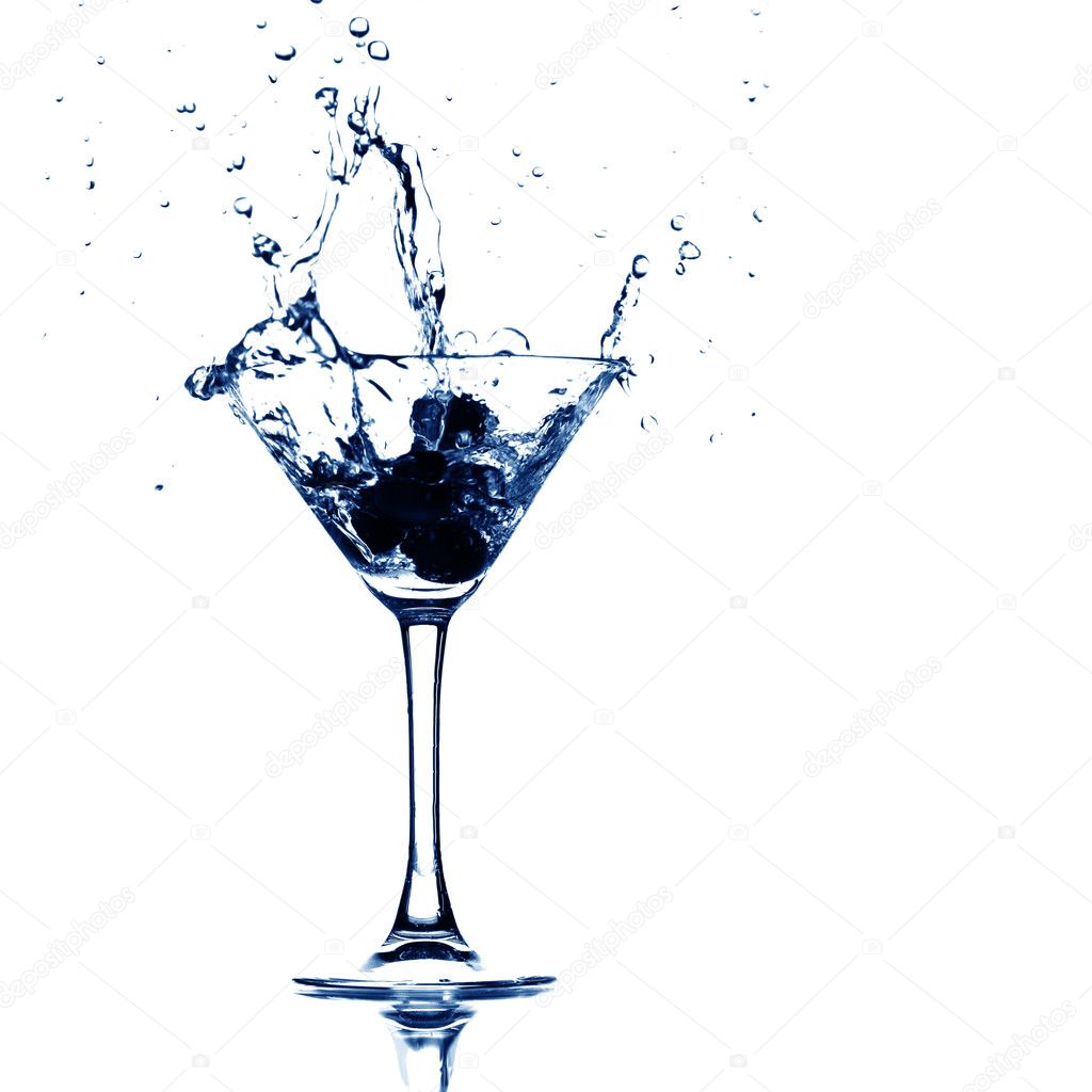 Martini glass splash | Martini glass splash — Stock Photo © yellow2j ...