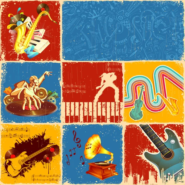 Music instruments collage Stock Photos, Royalty Free Music instruments ...