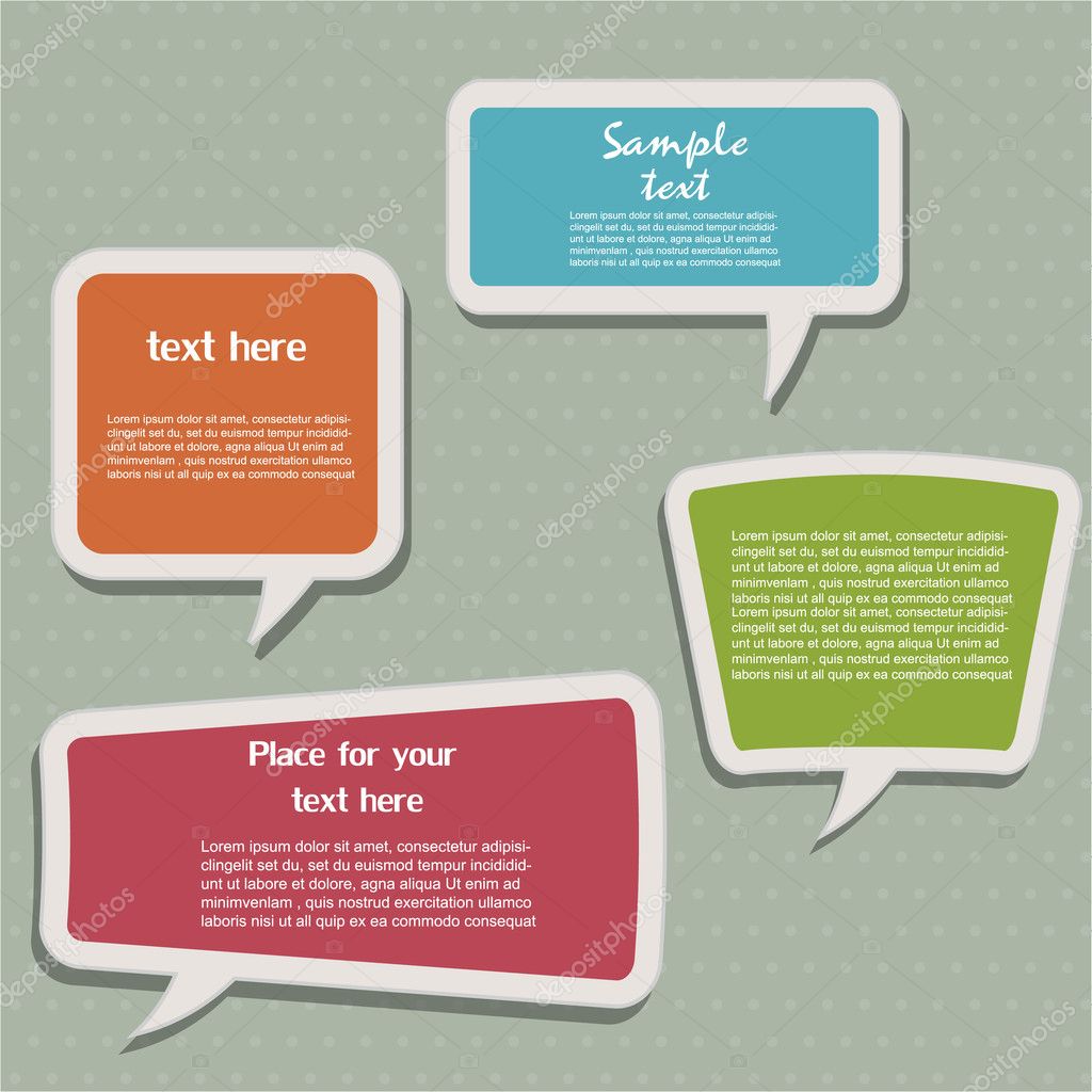 Speech bubbles Stock Vector by ©katerinarspb 10751065 Speech bubbles Stock Vector by ©katerinarspb 10751065