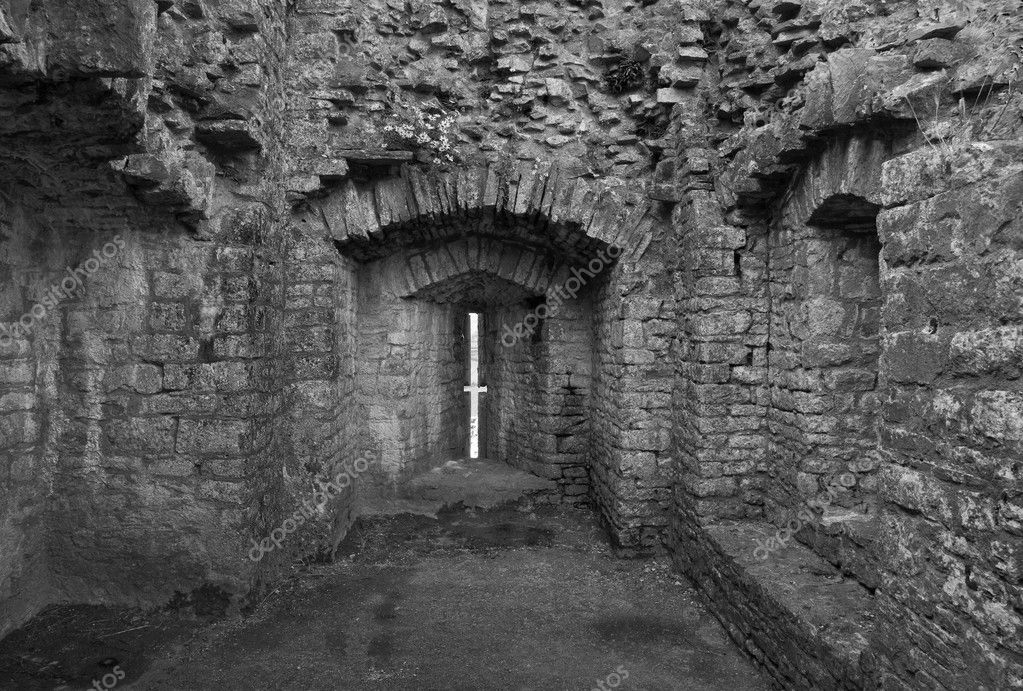 Ruined medieval castle defensive arrow slit Stock Photo by ©Veneratio ...