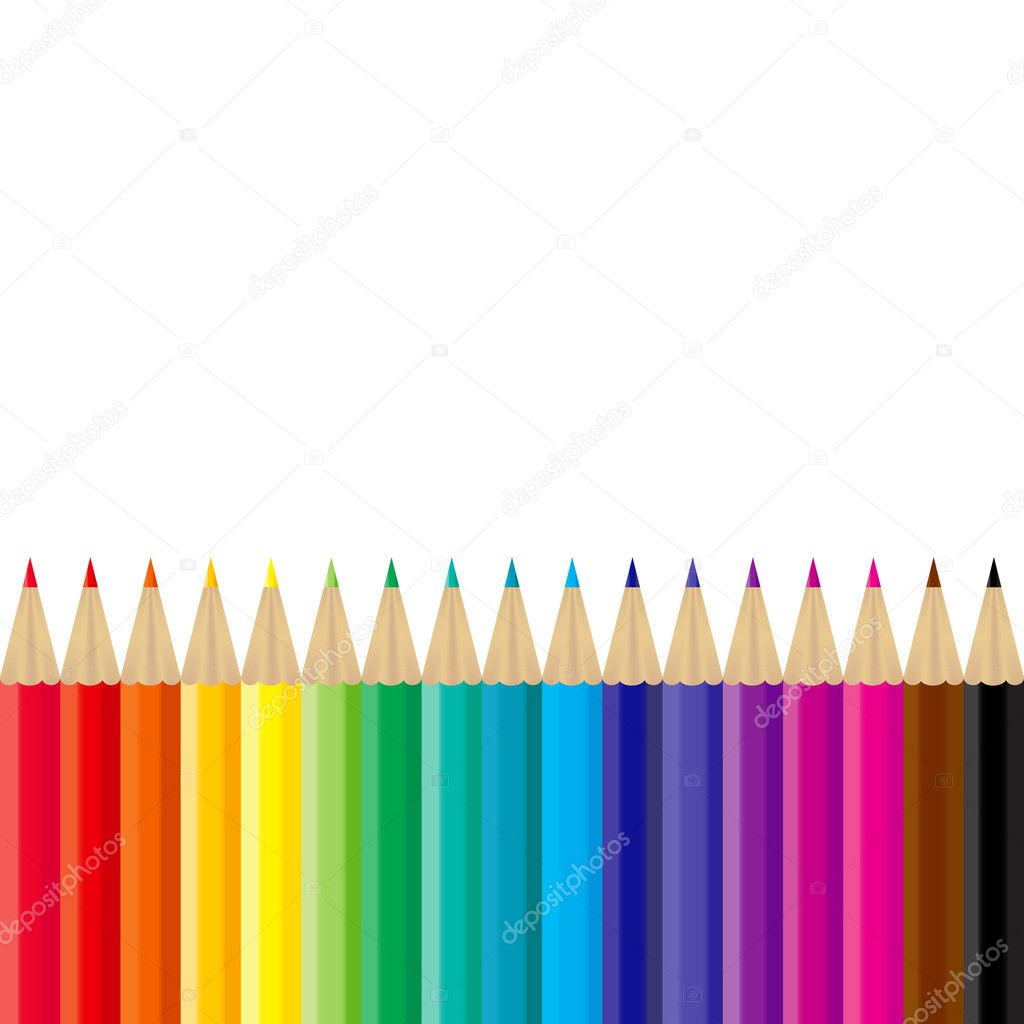 Colored pencils vector illustration — Stock Photo © Yganko #11531319