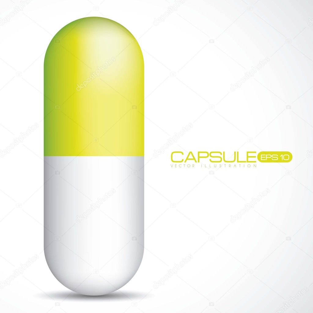 Green Capsule illustration Stock Vector Image by ©grgroupstock #11979200
