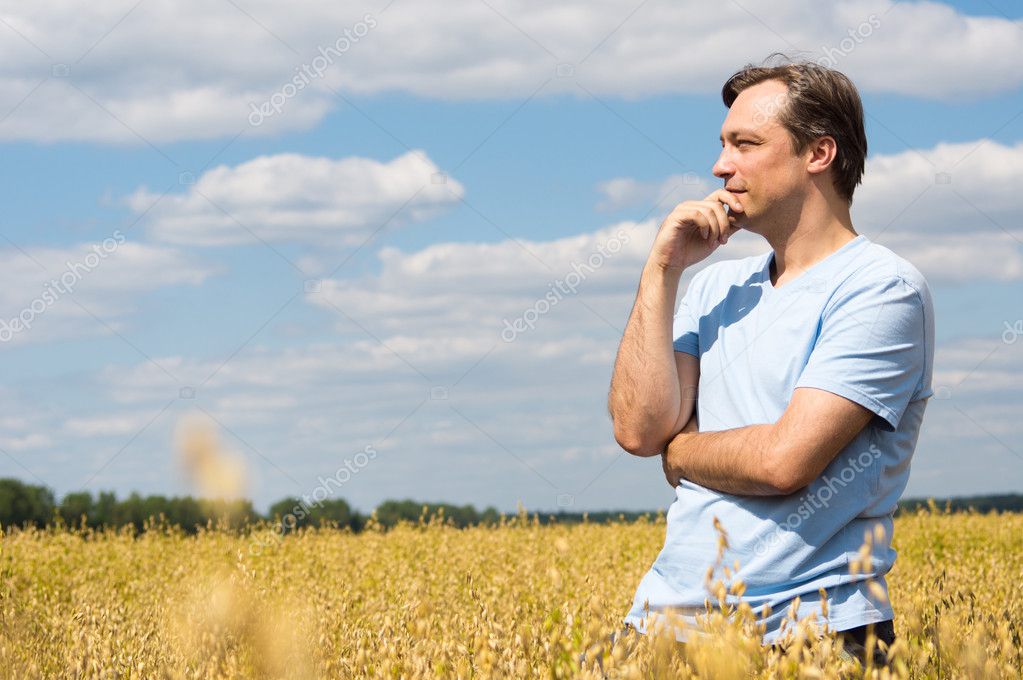 Man at field — Stock Photo © aletia #10938476