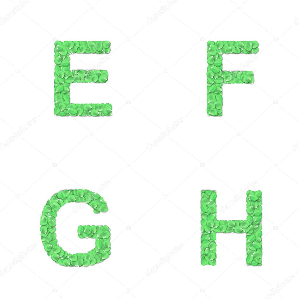 Font from rose petals Stock Photo by ©arztsamui 11116981