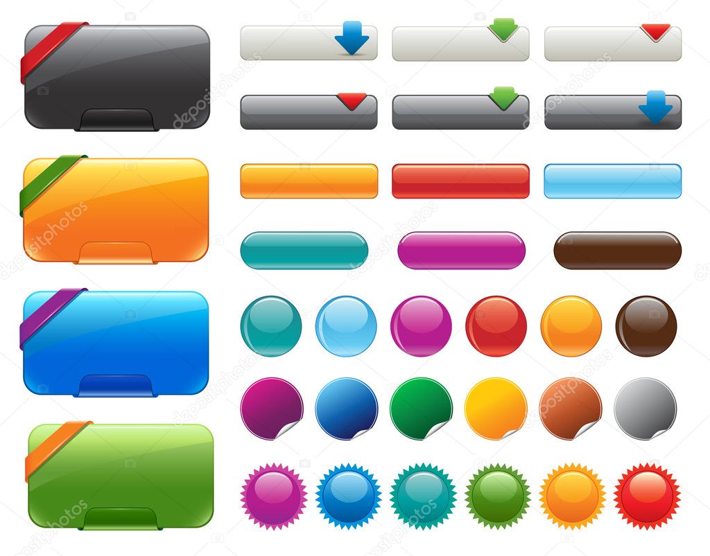 Glossy Website Buttons — Stock Vector © solid-istanbul #11402980 Glossy Website Buttons — Stock Vector © solid-istanbul #11402980