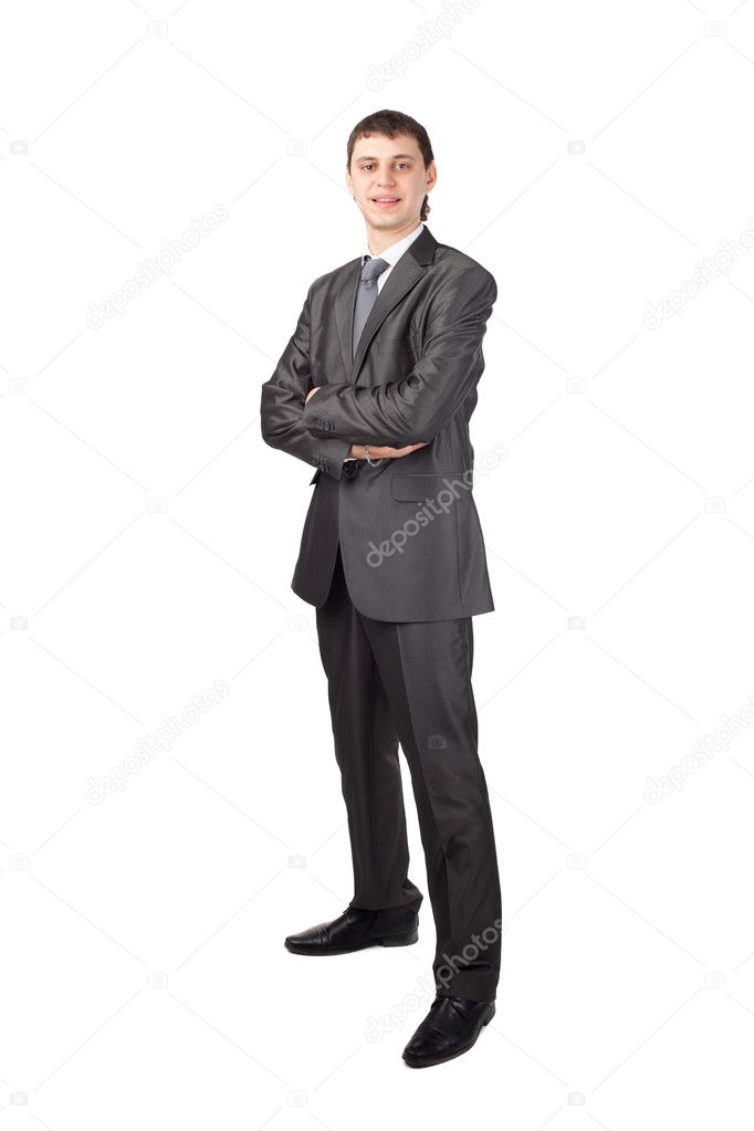 Young smiling businessman isolated on white background — Stock Photo ...
