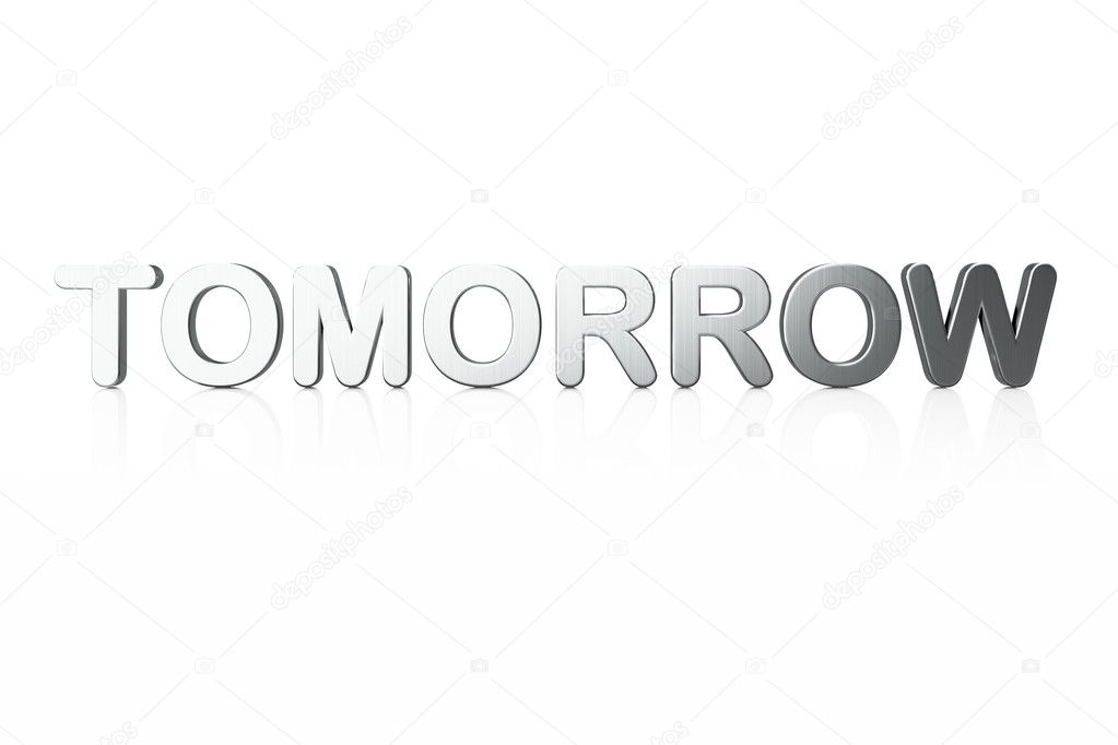 Timeline concept: 3d word Tomorow Stock Photo by ©maxkabakov 11604997