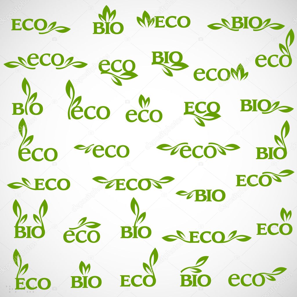 Big collection of vector Eco-icons Stock Vector Image by ©A-R-T-U-R ...