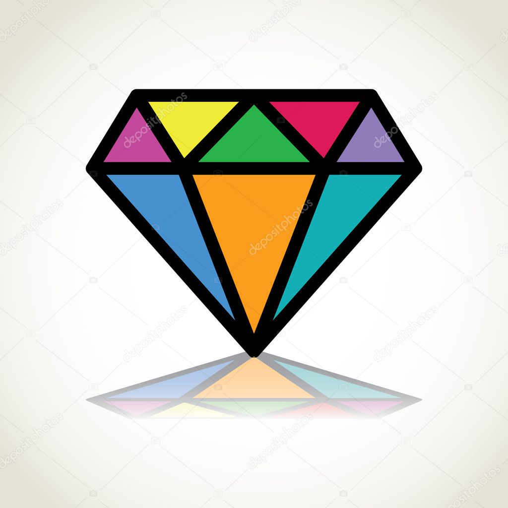 Diamond symbol — Stock Vector © i3alda #11014097