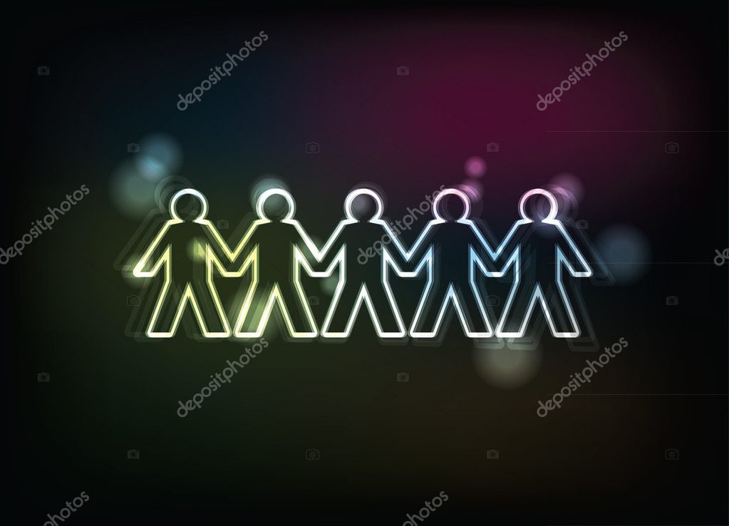 Human figures in a row Stock Vector Image by ©i3alda #11617788