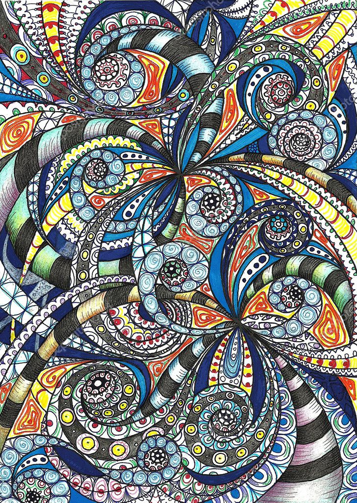 Drawing floral abstract background ⬇ Stock Photo, Image by © MedusArt ...