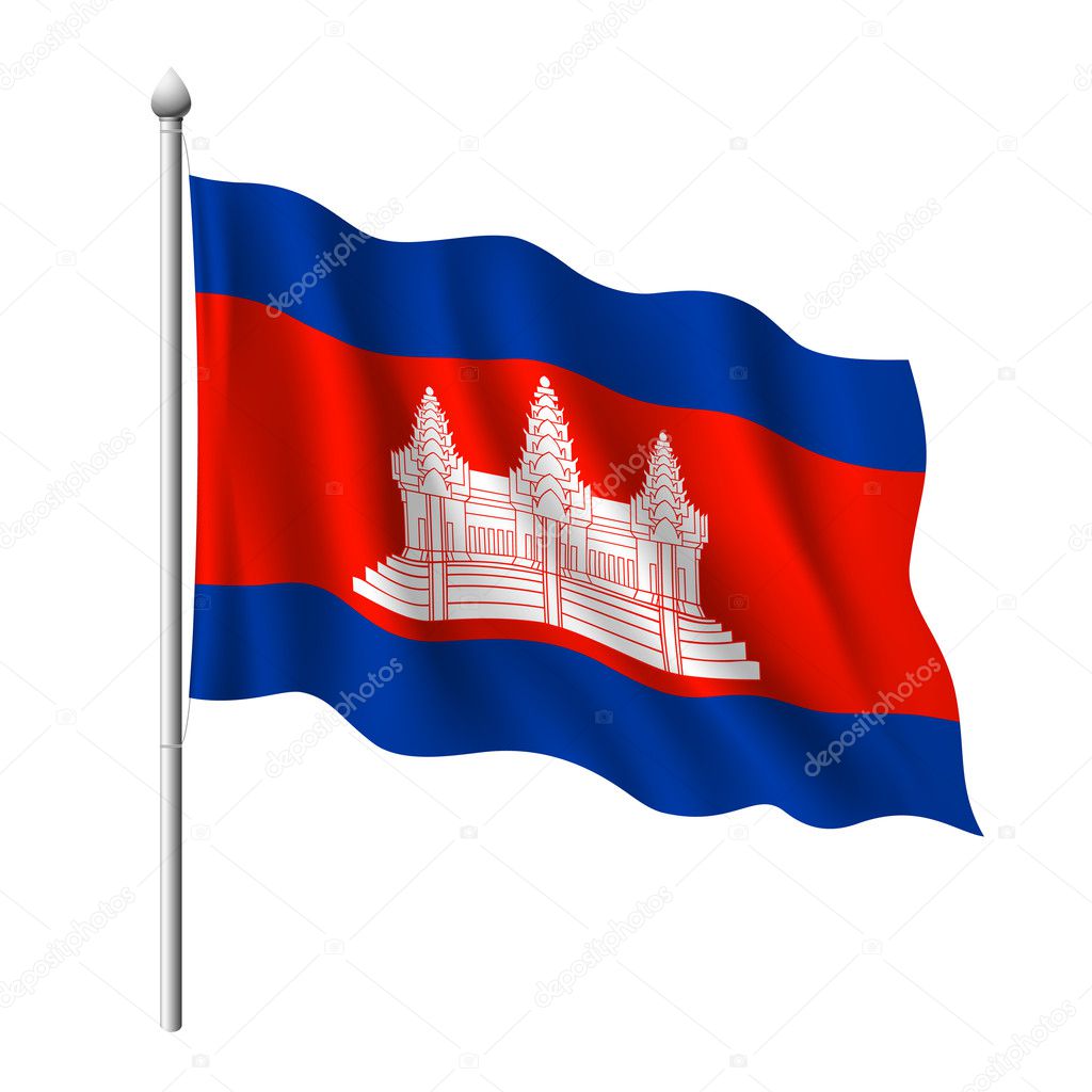 Flag of Cambodia — Stock Vector © Sarunyu_foto #11741408