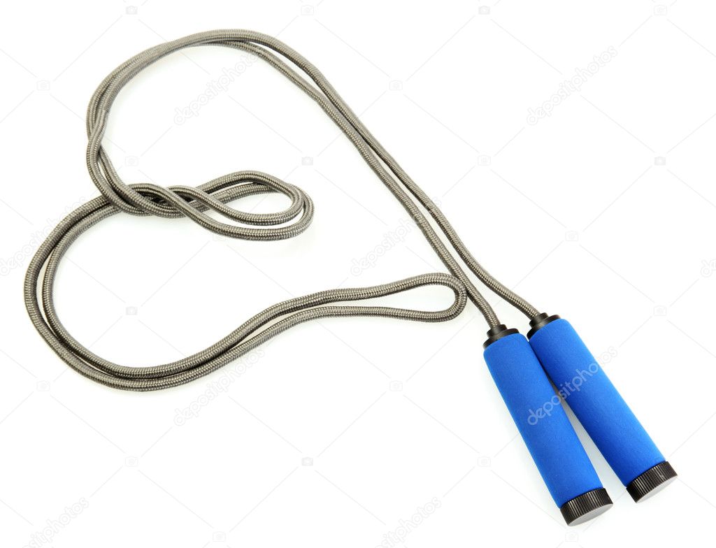 Skipping rope isolated on white — Stock Photo © belchonock #11588370