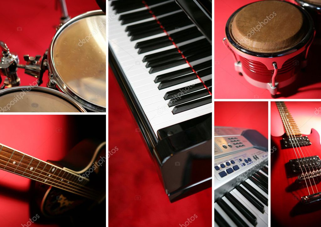 Collage of musical instruments — Stock Photo © photography33 #11847067
