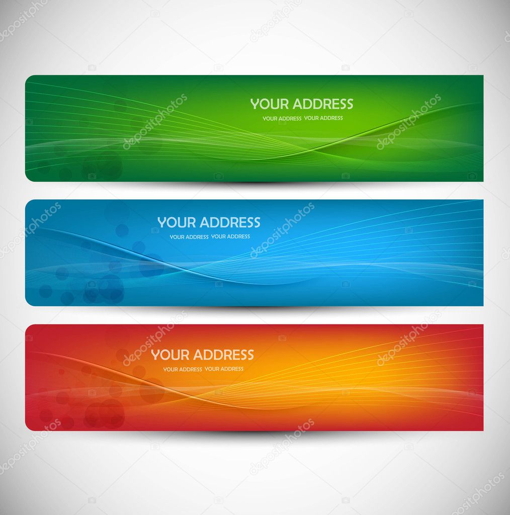 Abstract modern website header set vector — Stock Vector © bharat28 ...