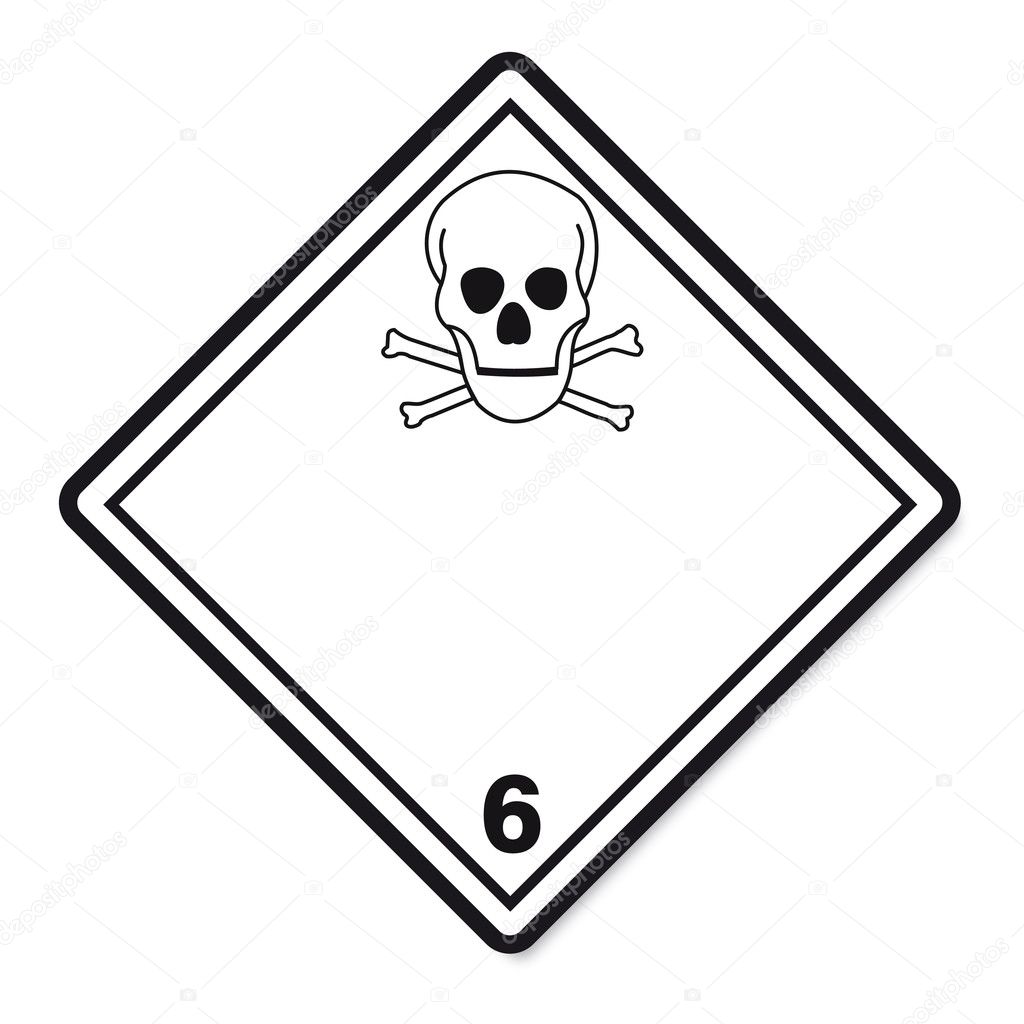 Hazardous substances signs icon flammable skull radioactive hazard ...