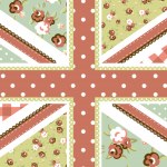 Cute British Flag in Shabby Chic floral style — Stock Vector ...