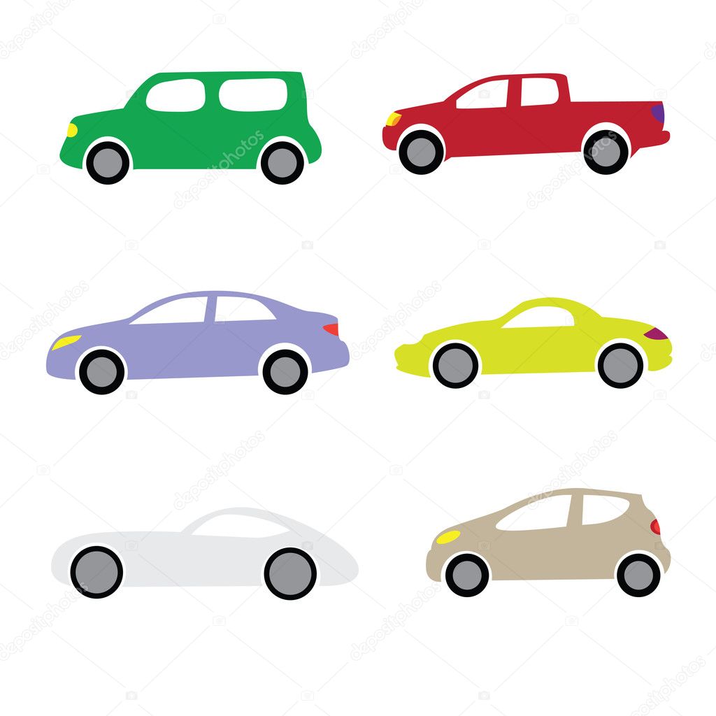 Coches de dibujos animados — Vector de stock © lkeskinen0 #12005055