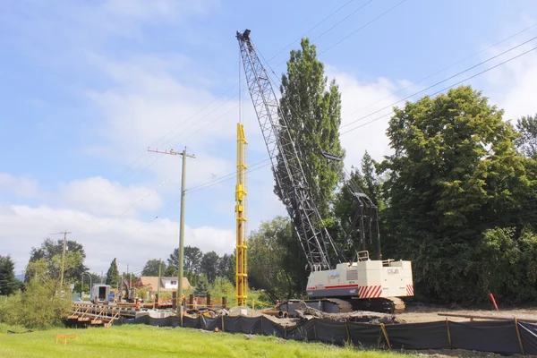 Bridge Construction Crane Topples into River – Stock Editorial Photo ...