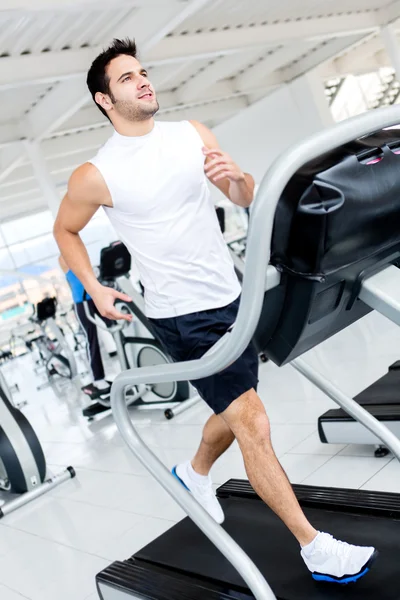 Gym man on the treadmill - Stock Image - Everypixel
