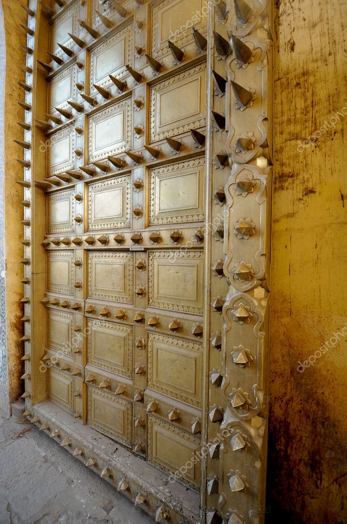 Spiky brass door — Stock Photo © calvste #12103491