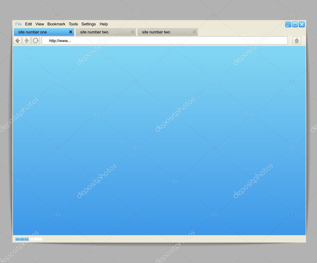 Opened browser window template for any content Stock Vector Image by ...
