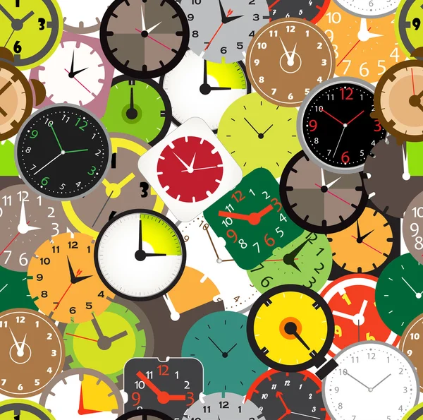 Seamless pattern of different clocks — Stock Vector © tovovan_ #12299317