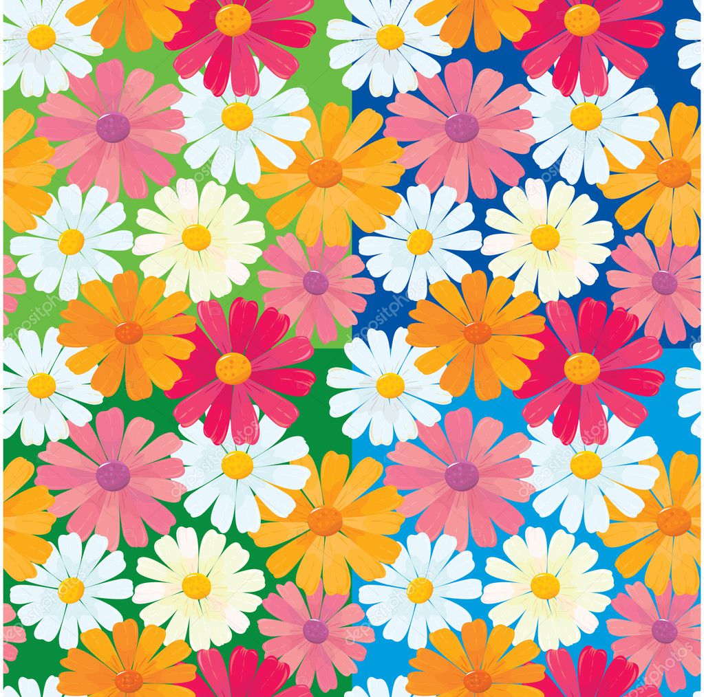 Seamless textures of ox-eye daisy flowers — Stock Vector © lian2011 ...
