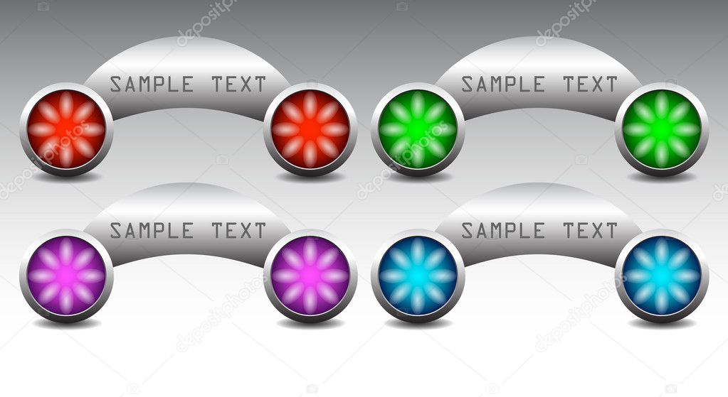 Botones originales con luces, vector Vector de stock #11346733 de ...