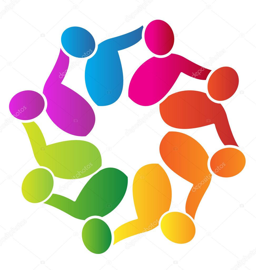 Vector logo de trabajo en equipo — Archivo Imágenes Vectoriales ...