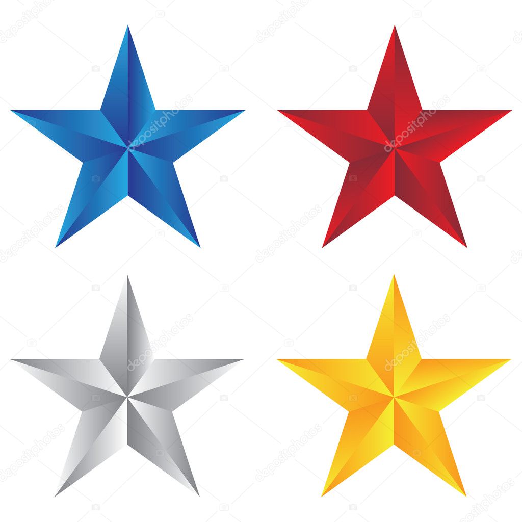 Vector colorful star illustration set ⬇ Vector Image by © ussakshaka ...