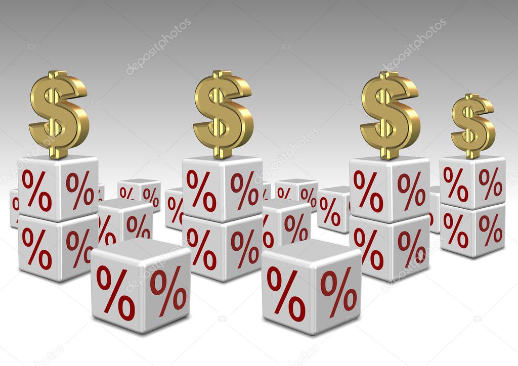 Interest rates high and low Stock Illustration by ©eteimaging #11949264